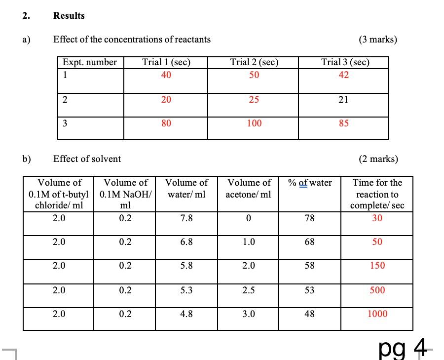 Solved I need help with the answer to questions 3a, 3bi, | Chegg.com
