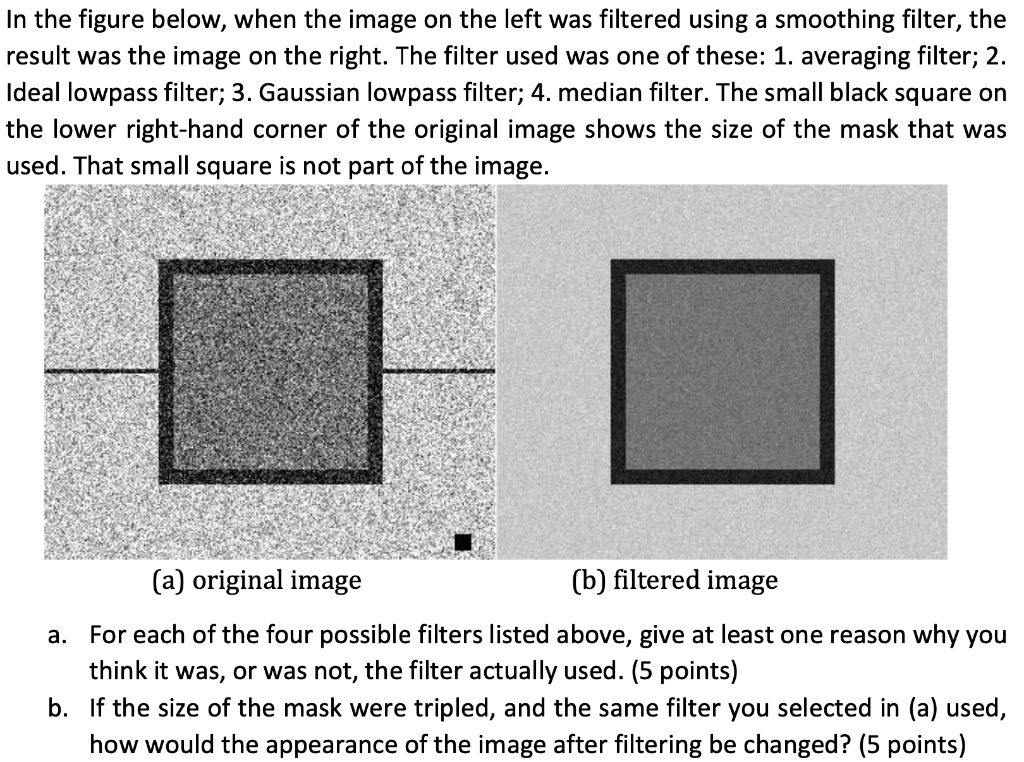 Solved In the figure below, when the image on the left was | Chegg.com