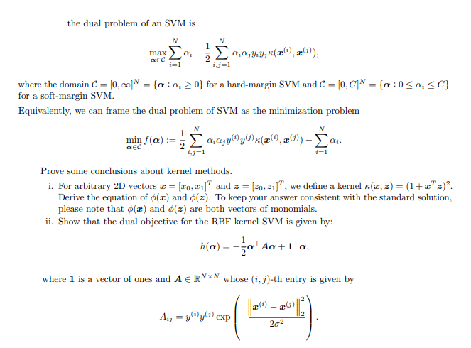 Solved SVM means support vector machine dual problem of an | Chegg.com