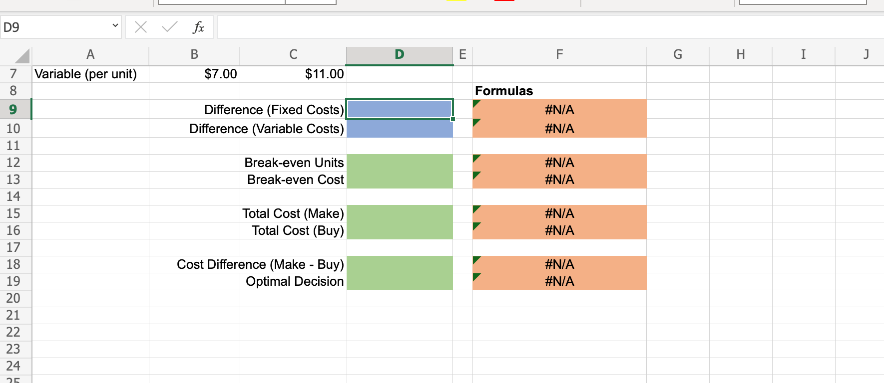 Solved 5. What is the cost difference (make - buy)? Round | Chegg.com
