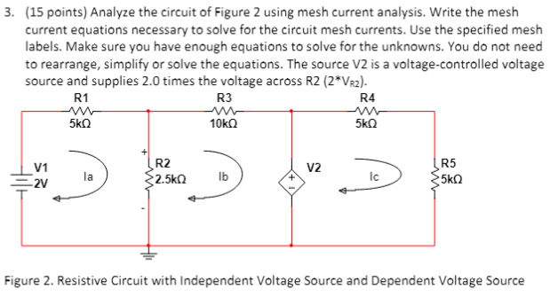 Solved 3. (15 points) Analyze the circuit of Figure 2 using | Chegg.com