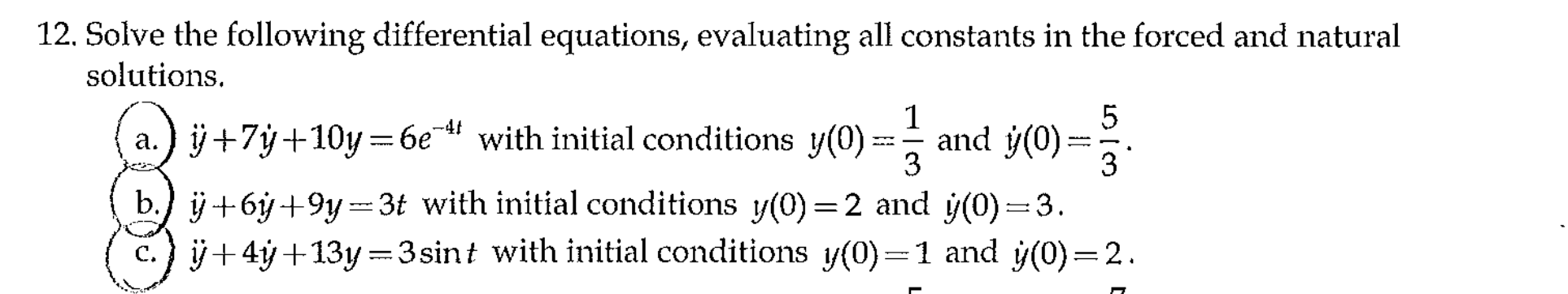 Solved Solve problem 12. a, b & c using SIMULINK. Print the | Chegg.com