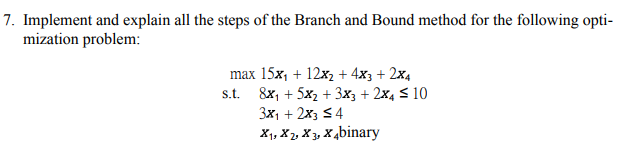 Solved 7. Implement and explain all the steps of the Branch | Chegg.com