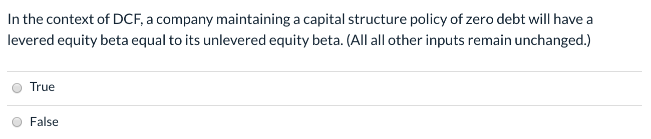 Solved In the context of DCF, a company maintaining a | Chegg.com