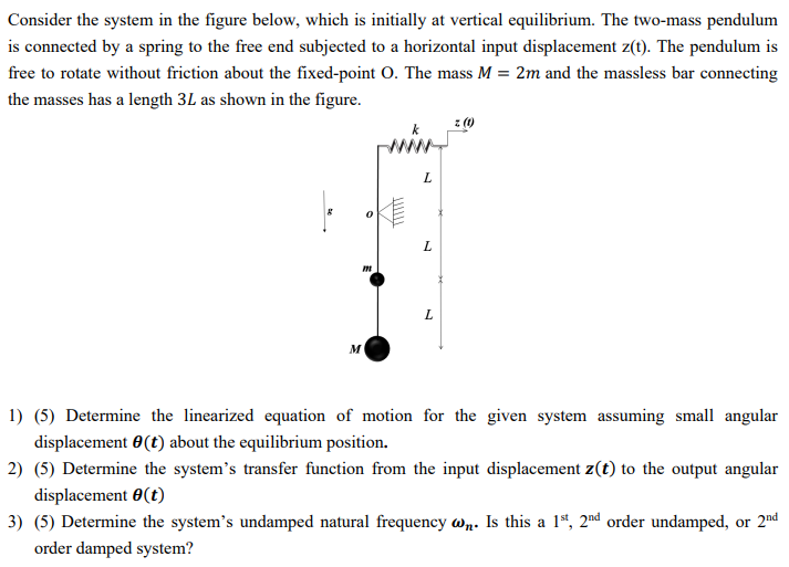 Solved Consider the system in the figure below, which is | Chegg.com