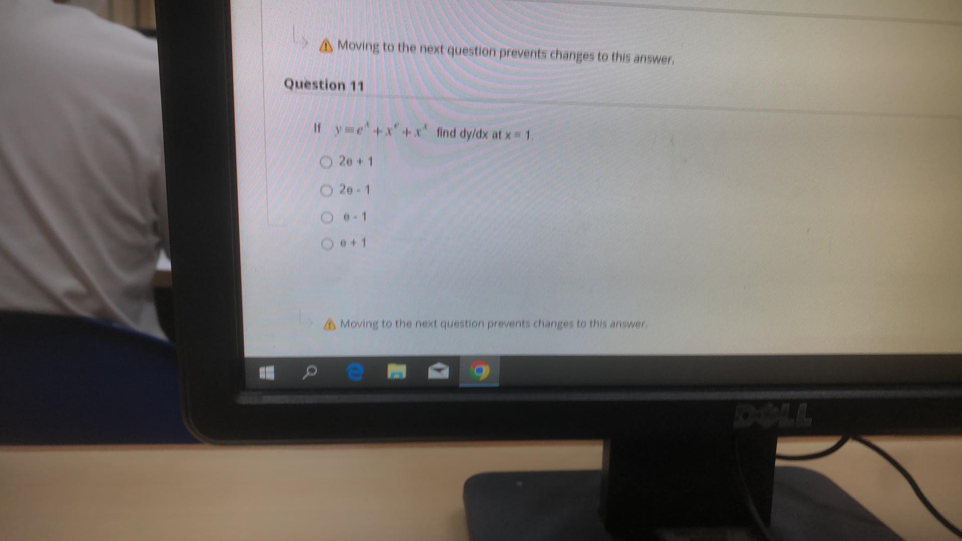 Solved If y=ex+x2+xx find dy/dx at x=1. 2e+1 2e−1 θ+1 Moving | Chegg.com