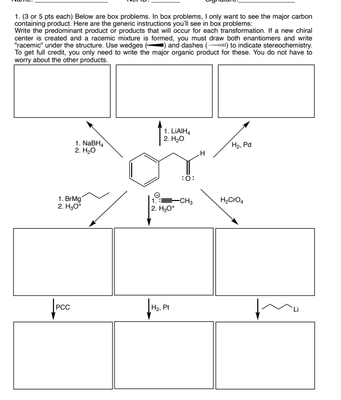 Solved 1. ( 3 or 5 pts each) Below are box problems. In box | Chegg.com