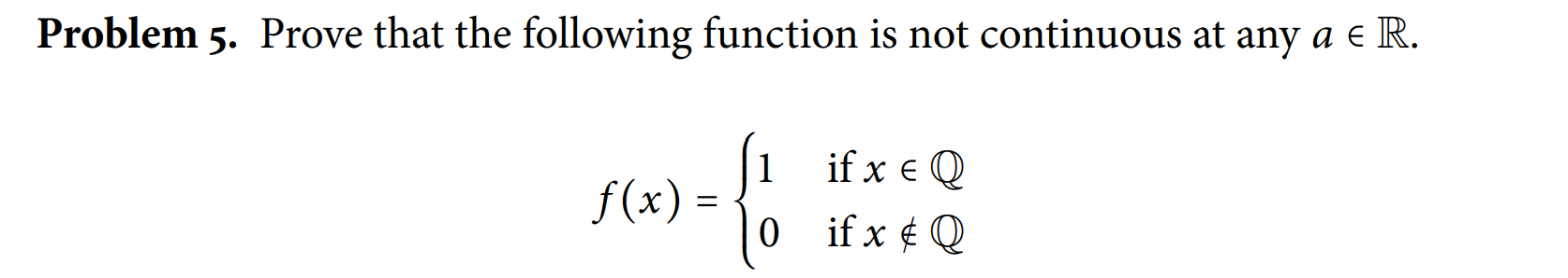 Problem 5. Prove that the following function is not | Chegg.com