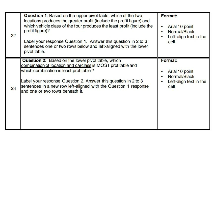 Excel Project 2-MS Excel (Spring 2020) Use the | Chegg.com