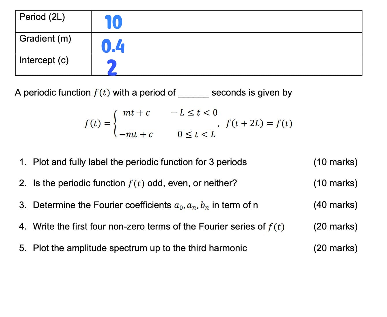 Solved solve the 5 ﻿questions stated | Chegg.com
