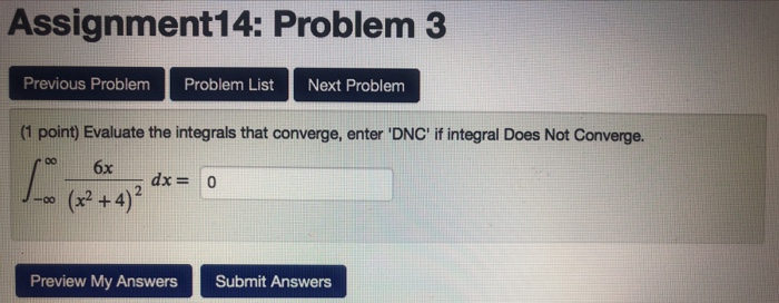 Solved Assignment14: Problem 4 Previous Problem Problem List | Chegg.com