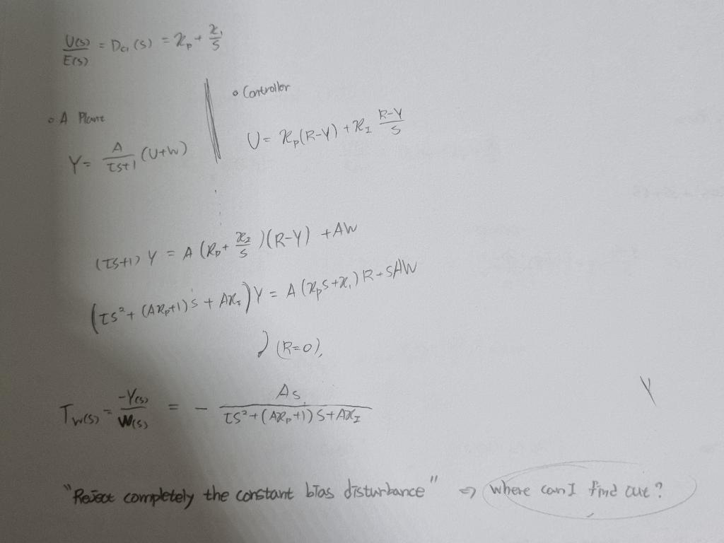Solved Feedback Control - PI Control Introduction of the | Chegg.com