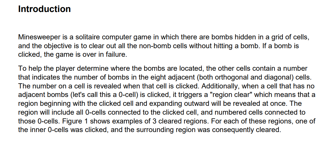 Solved Minesweeper is a solitaire computer game in which | Chegg.com