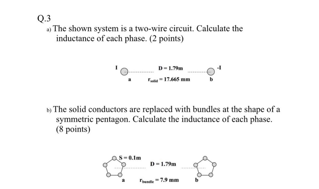 Solved Q.3 a) The shown system is a two-wire circuit. | Chegg.com