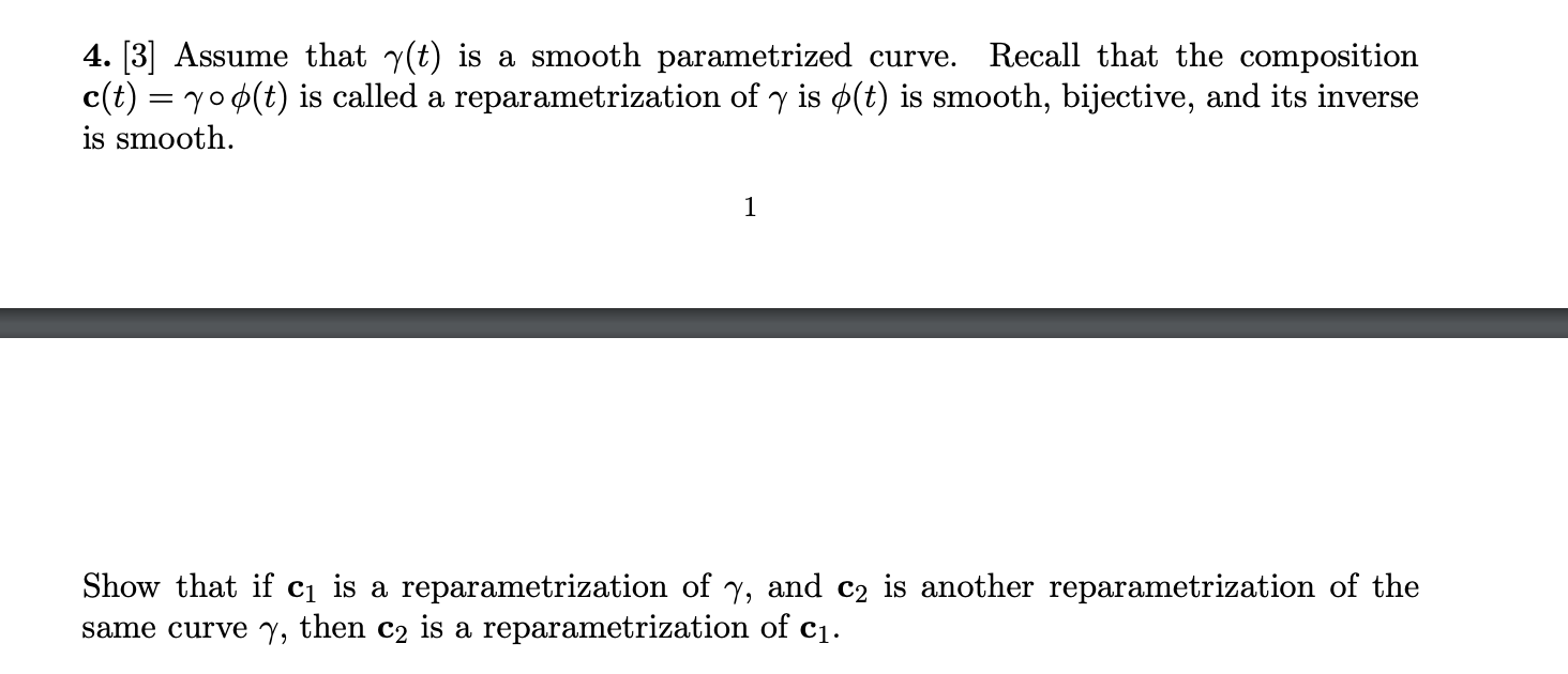 Solved 4. [3] Assume that y(t) is a smooth parametrized | Chegg.com