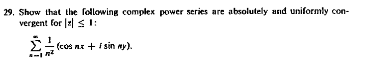 Solved 29. Show that the following complex power series are | Chegg.com