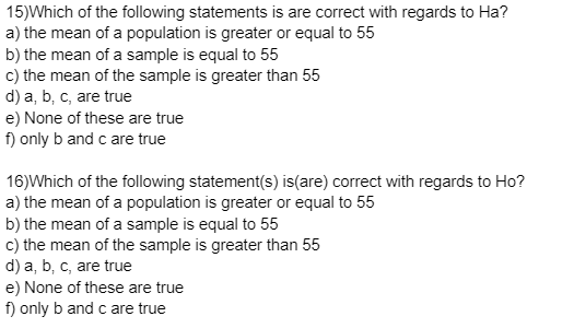 Solved 15)Which of the following statements is are correct | Chegg.com