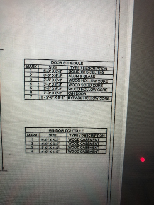 Doors& Windows in a residential building Count | Chegg.com