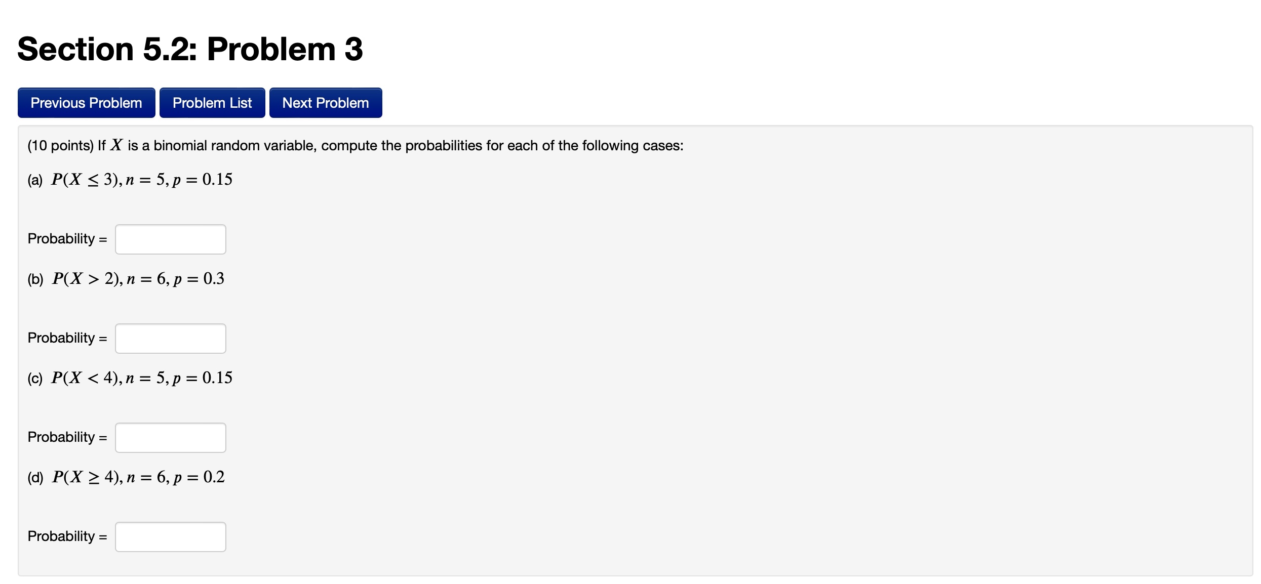 Solved (10 points) If X is a binomial random variable, | Chegg.com