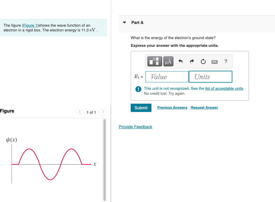 [solved] The Figure Figure 1 Shows The Wave Function Of