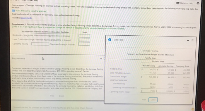 Solved Question Hep Top managers of Georgia Flooning are | Chegg.com