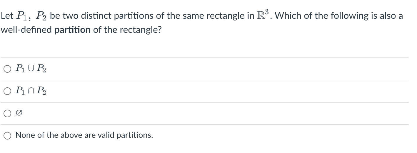 Solved ។ Let P1, P2 be two distinct partitions of the same | Chegg.com