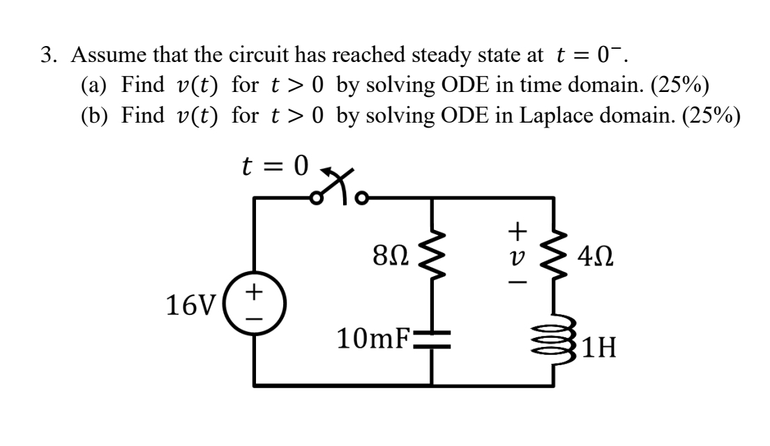 Solved Assume that the circuit has reached steady state | Chegg.com