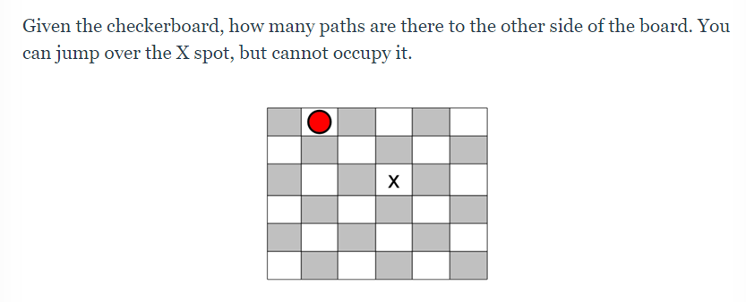 Solved Given the checkerboard, how many paths are there to | Chegg.com