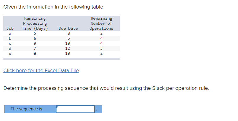 Solved Given the information in the following table Click | Chegg.com