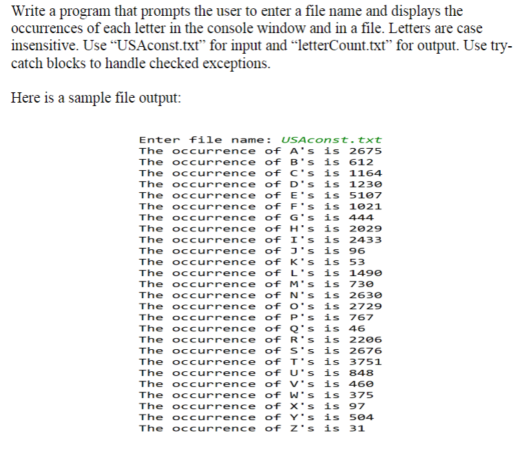 Solved Write a program that prompts the user to enter a file | Chegg.com