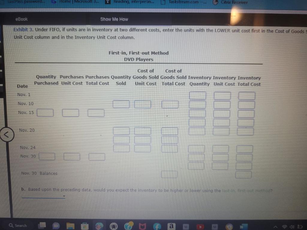 Exhibit 3. Under FIFO, if units are in inventory at | Chegg.com