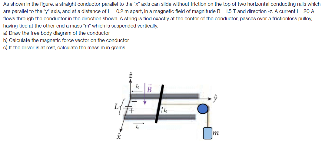 Solved Como se muestra en la figura, un conductor recto | Chegg.com