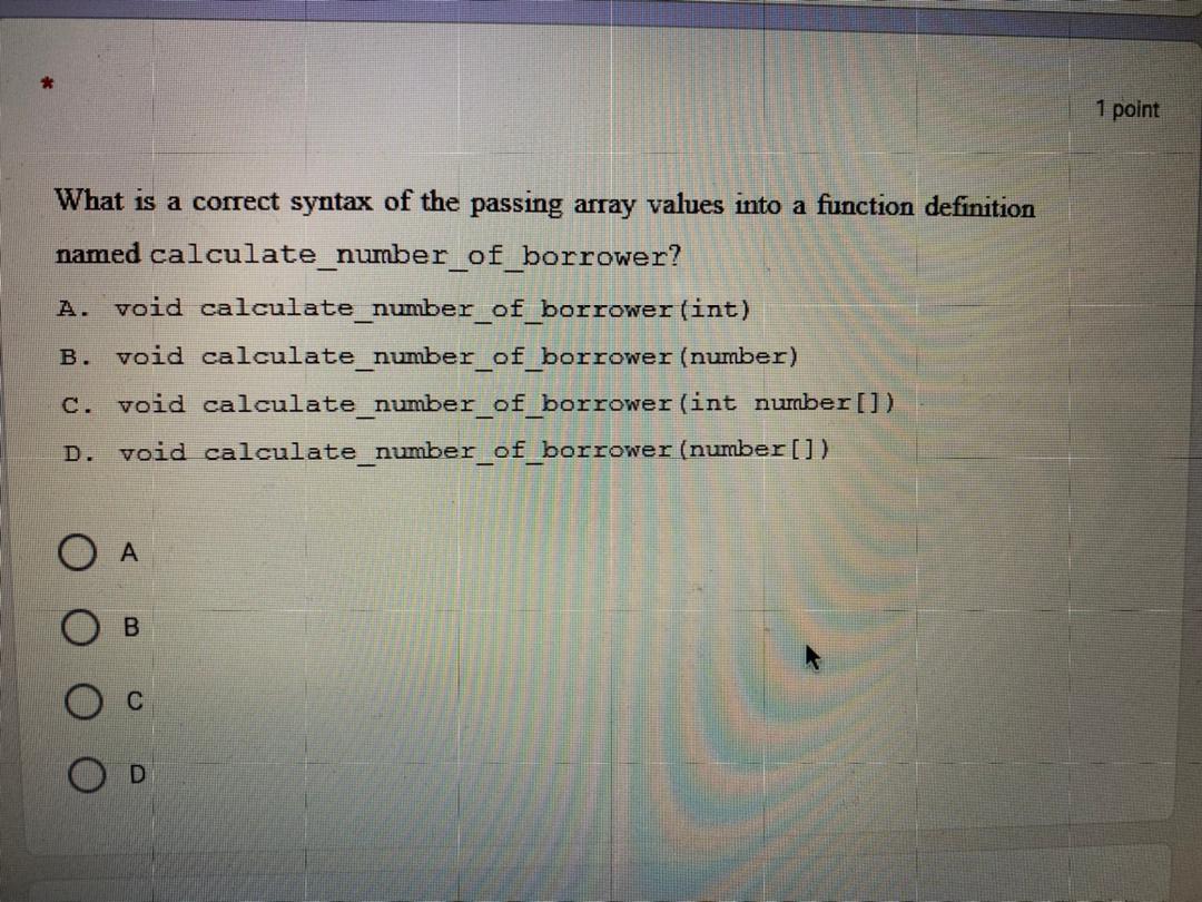Solved 1 point of an integer division The modulus (%) | Chegg.com