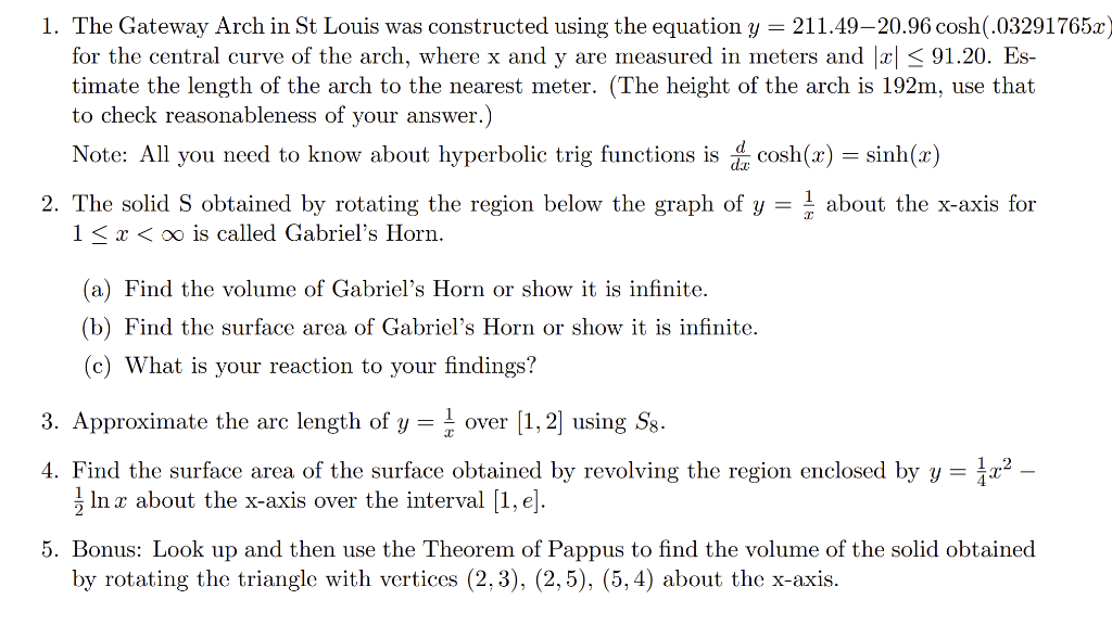 Solved 1. The Gateway Arch in St Louis was constructed using | Chegg.com