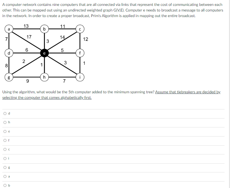 Solved A computer network contains nine computers that are | Chegg.com