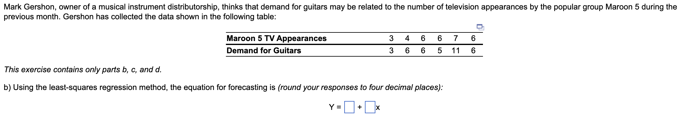 Solved This exercise contains only parts b,c, and d. b) | Chegg.com