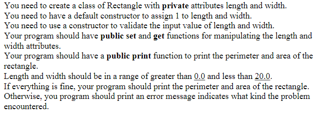 Solved 9.11 (Rectangle Class) Create a class Rectangle with | Chegg.com