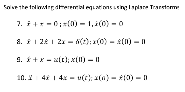 Solved Solve the following differential equations using | Chegg.com
