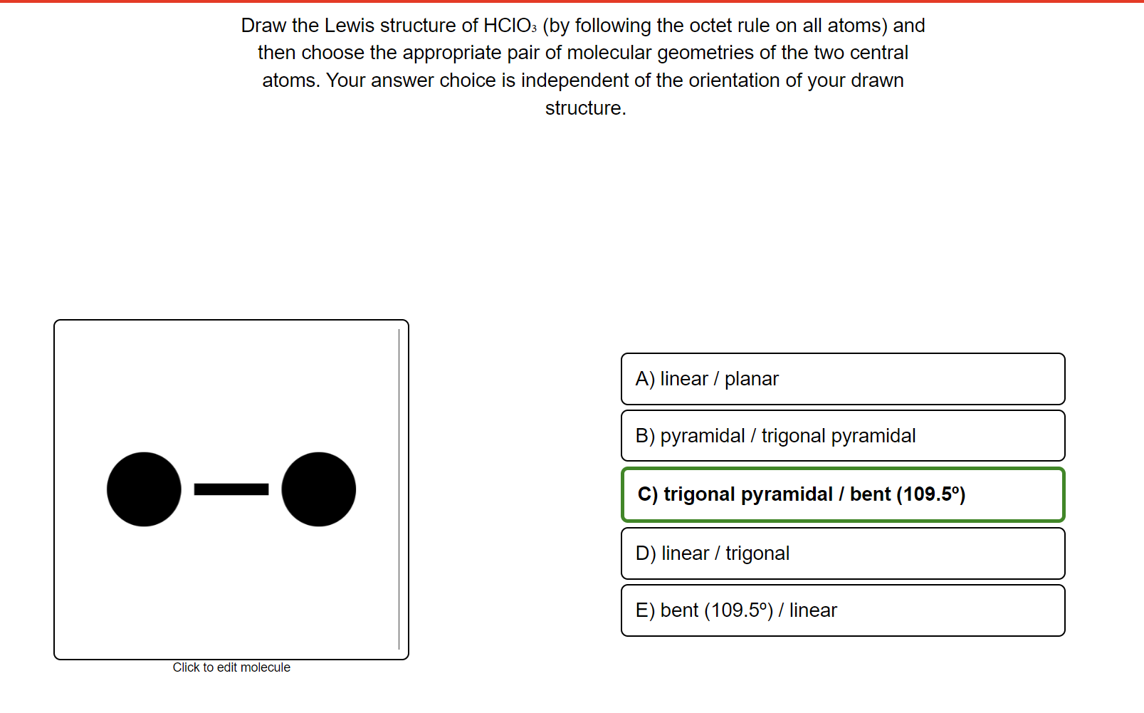 Solved Draw the Lewis structure of HClO3 (by following the | Chegg.com