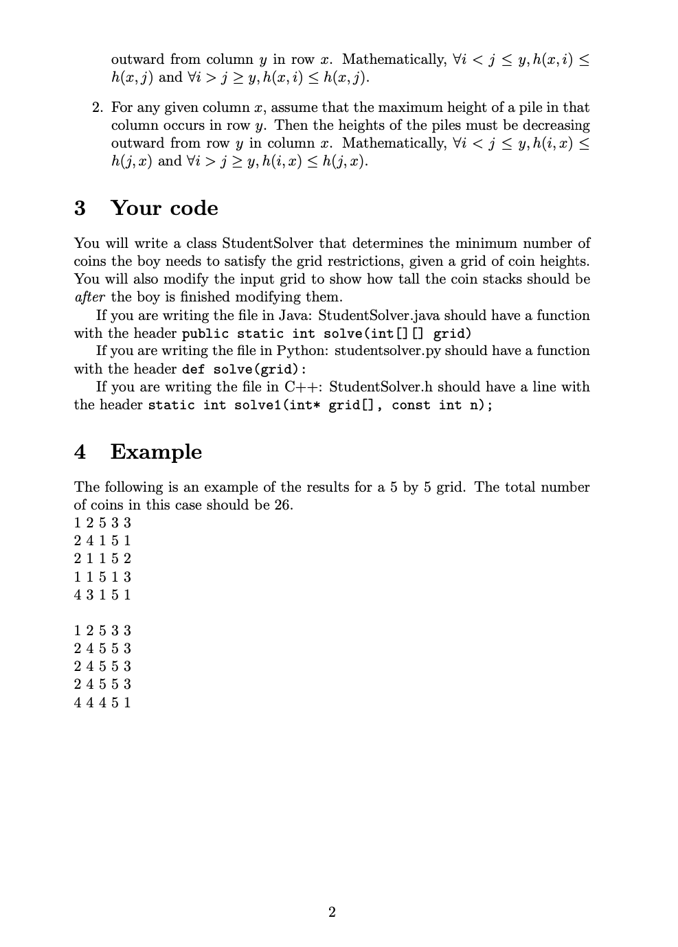 Solved Programming Assignment 1: Coin Stacks CECS 328 1 | Chegg.com