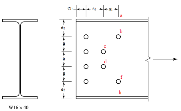Solved 2. A W16x40 is used as a tension member and | Chegg.com