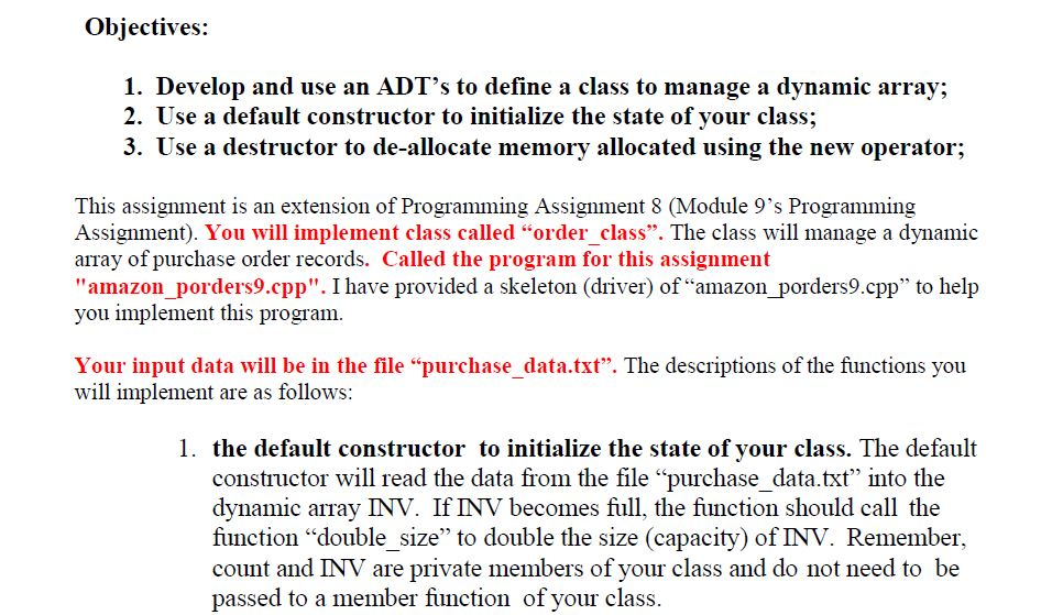 Solved Objectives: 1. Develop and use an ADT's to define a | Chegg.com