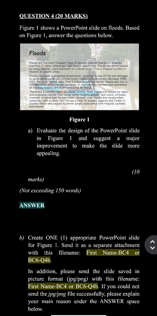 QUESTION 4 (20 MARKS) Figure 1 shows a PowerPoint | Chegg.com