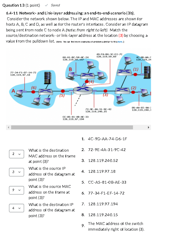 6.4-11 Network- and Link-layer addressing: an | Chegg.com