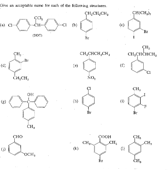 Solved Give an acceptable name for each of the following | Chegg.com