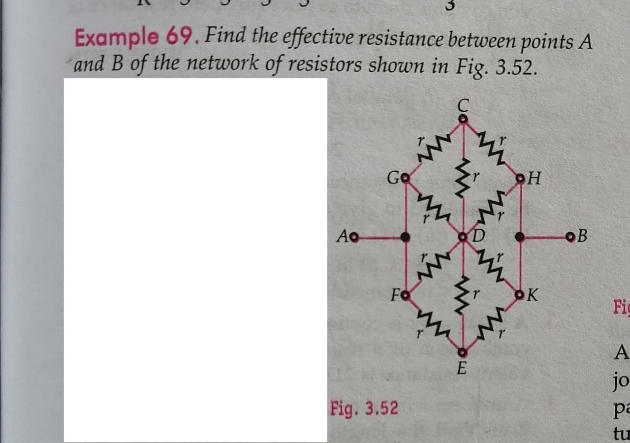 Solved Example 69. Find the effective resistance between | Chegg.com
