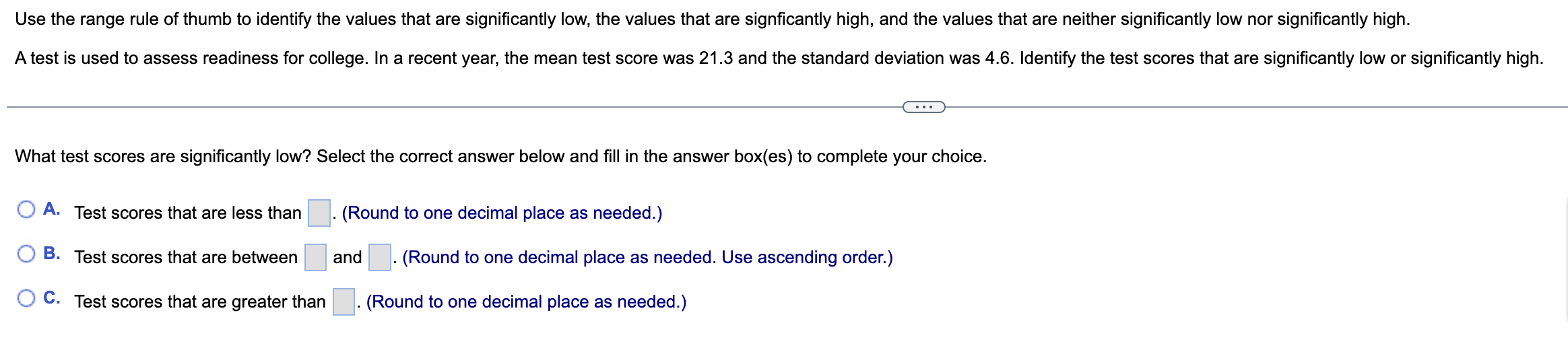 Solved Use the range rule of thumb to identify the values | Chegg.com
