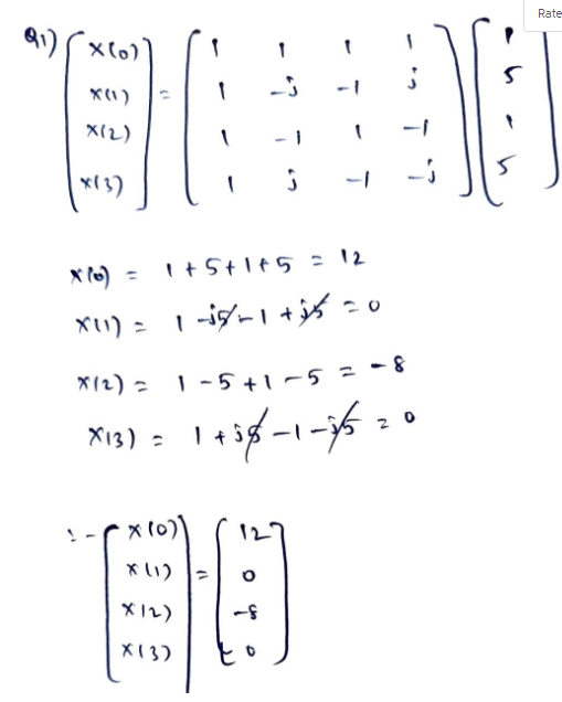 Solved A) Using the DTf's found (shown belpw) determine | Chegg.com