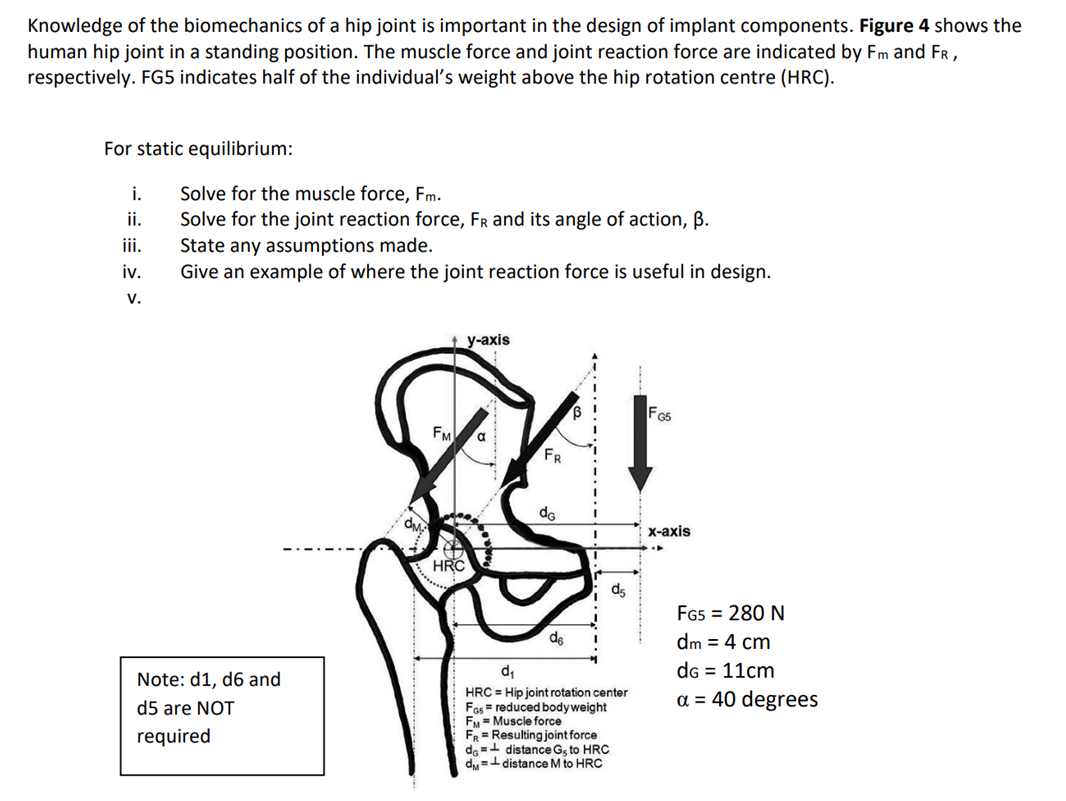 Knowledge of the biomechanics of a hip joint is | Chegg.com