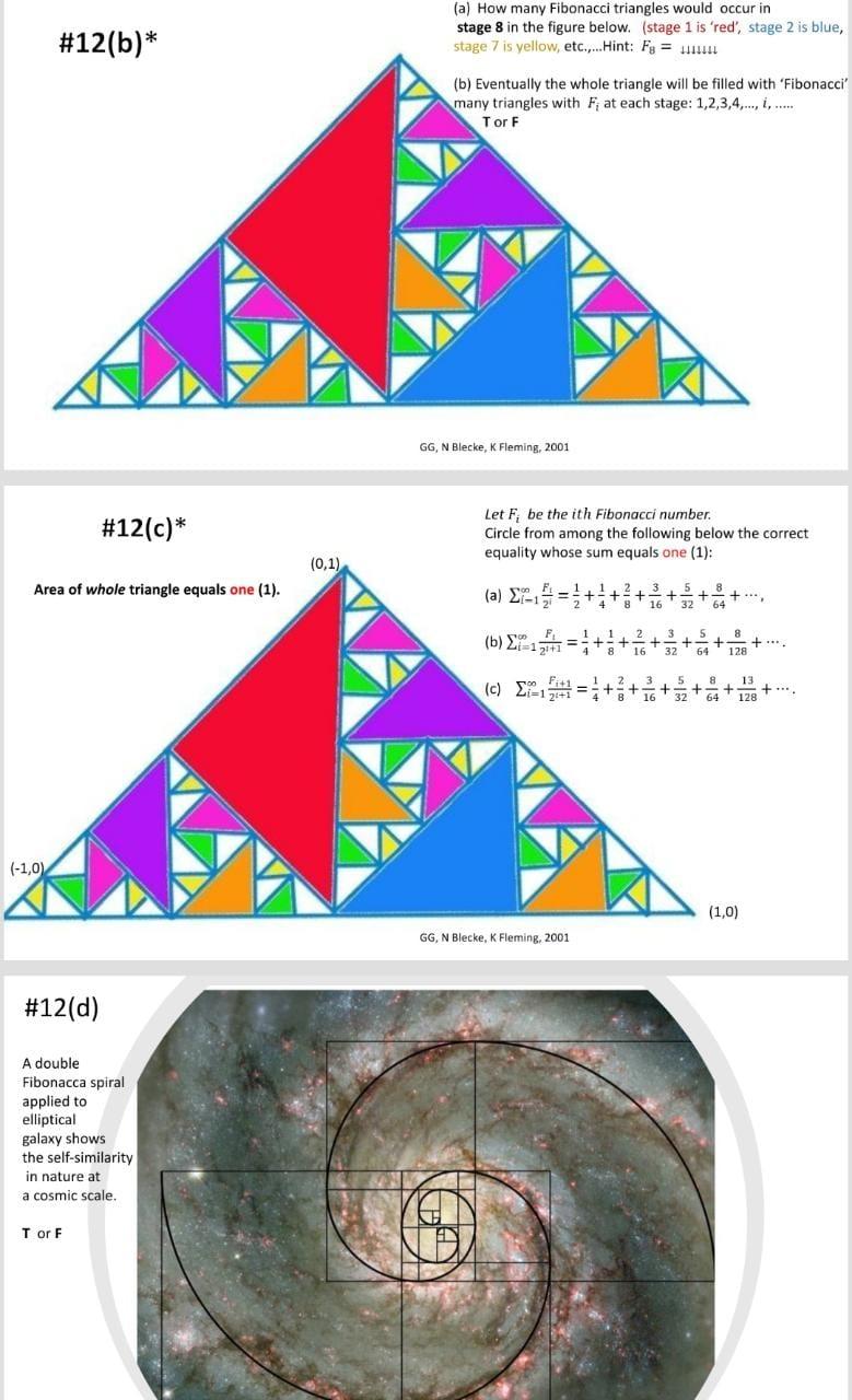Solved #12(b)* (a) How many Fibonacci triangles would occur | Chegg.com